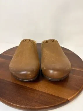 Dansko | Shoes | Dansko Leather Mule Clogs Brown Slip On Comfort Shoes ...